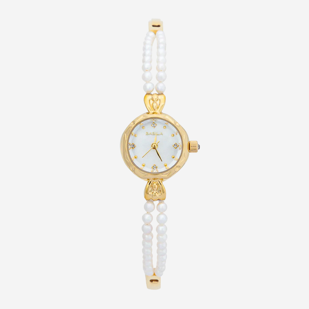 Eve | Gold Pearl Bracelet Women’s Watch – Austin & Olivia Jewelry
