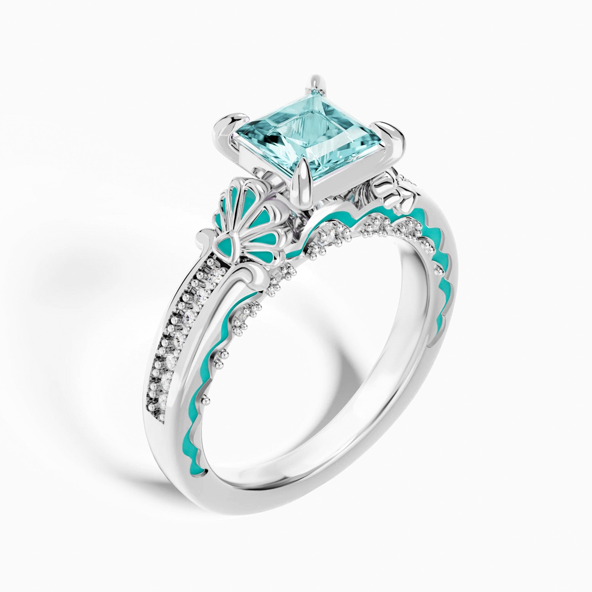Lumen Crest Ring - Aquamarine – Austin & Olivia Jewelry